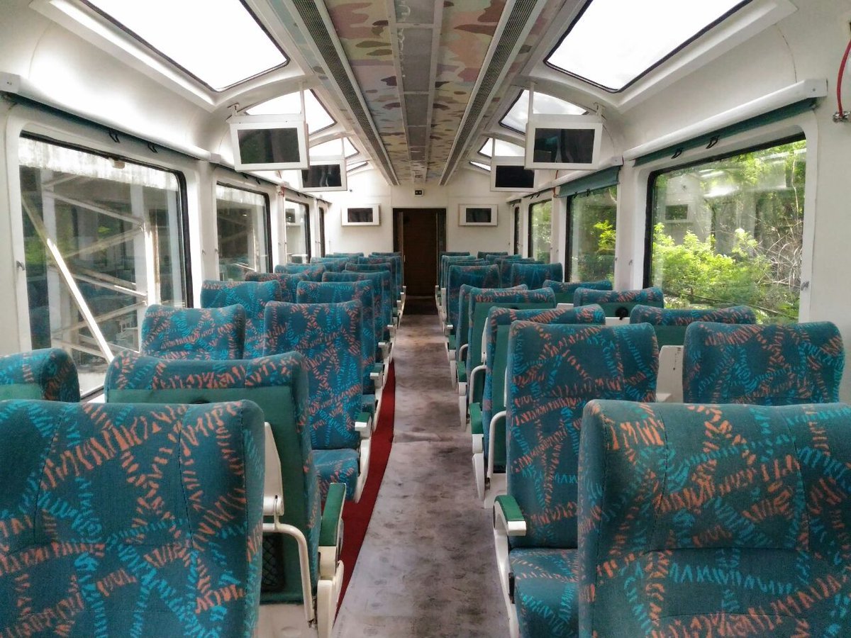 With A Glass Roof, Rotatable Chairs & Hanging LCDs, ‘Vistadome’ Debuts ... With A Glass Roof, Rotatable Chairs & Hanging LCDs, ‘Vistadome’ Debuts ...